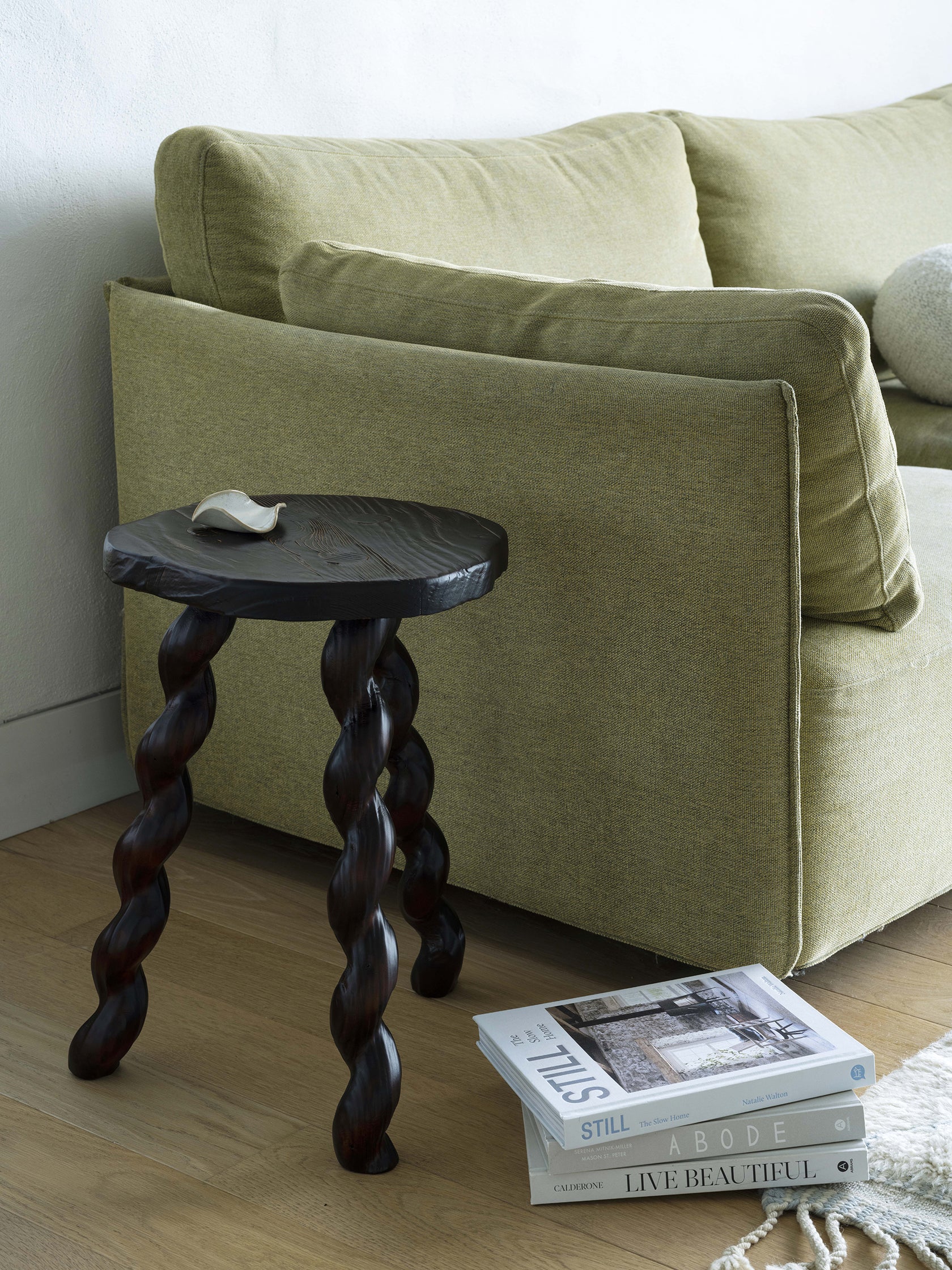 Designer Twist Timber Side Table & Stool – Chelon Design Pty Ltd