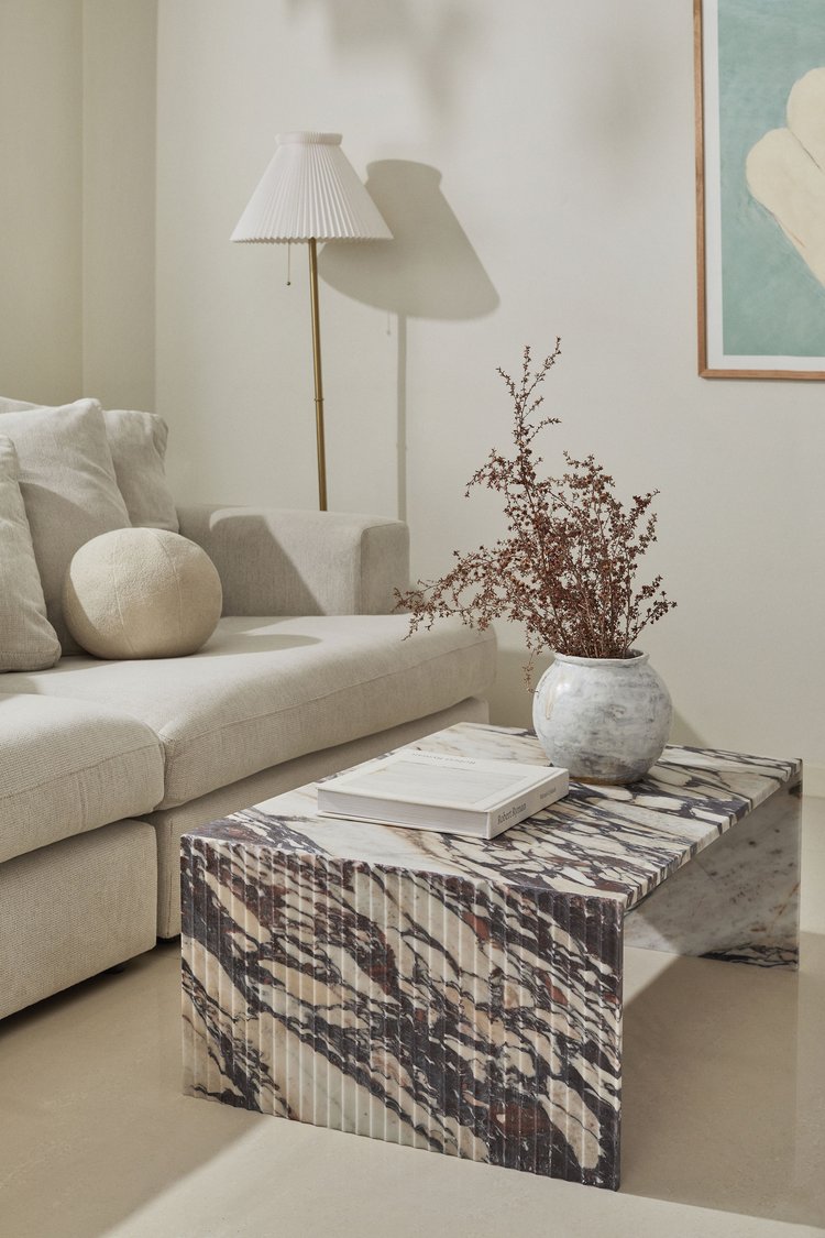 Chelon - Fluted Marble Coffee Table - Calacatta Viola – Chelon Design ...