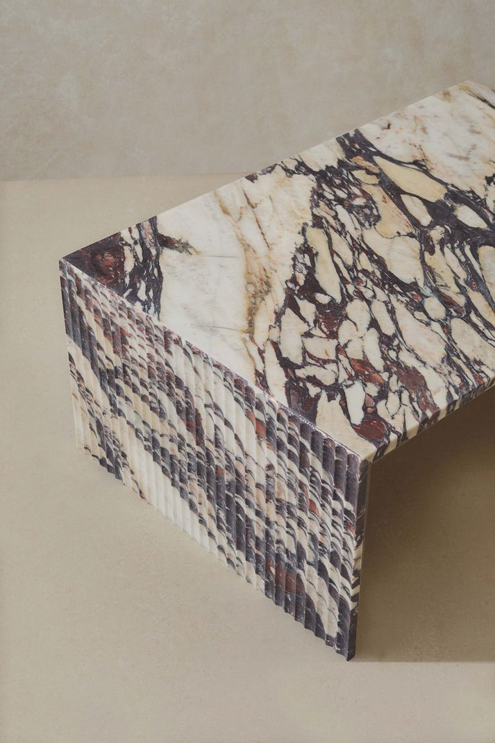 Chelon - Fluted Marble Coffee Table - Calacatta Viola – Chelon Design ...